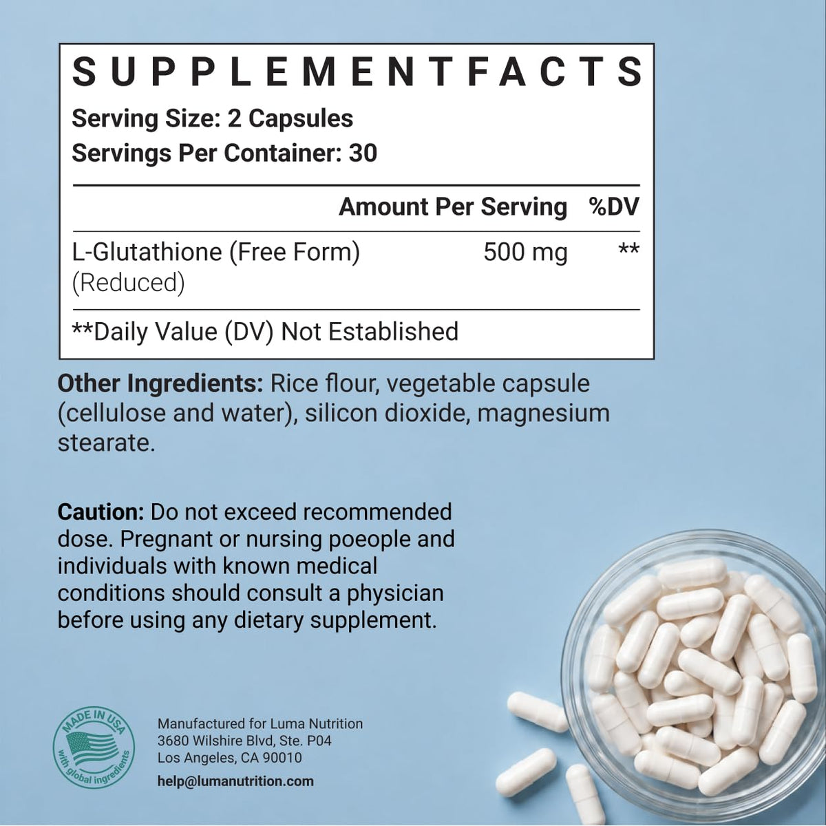 Luma Nutrition amino acids formula