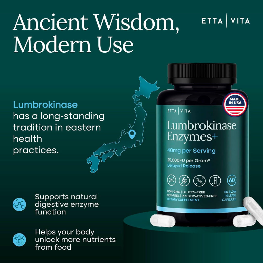 Lumbrokinase 40 mg for digestive comfort