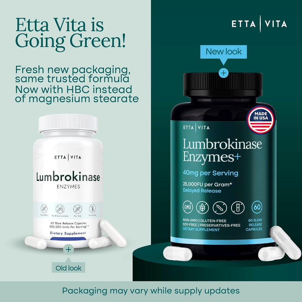 Lumbrokinase 60 capsules for digestive support