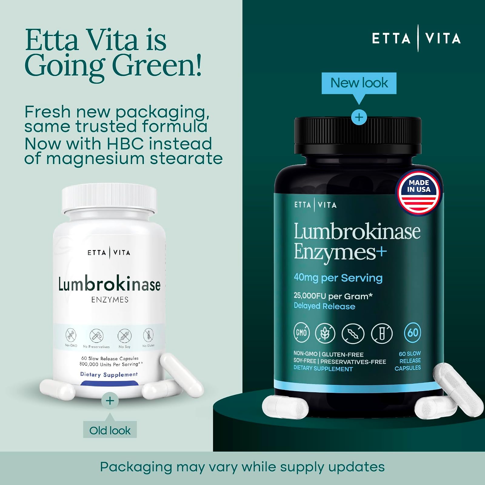 Lumbrokinase 60 capsules for digestive support