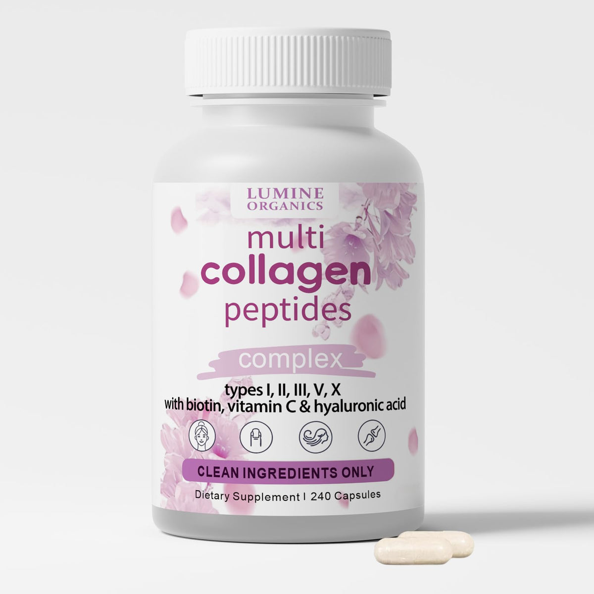 Lumine Organics collagen peptides capsules