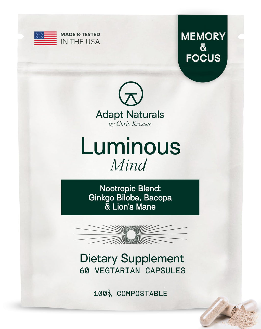 Luminous Mind brain supplement for focus