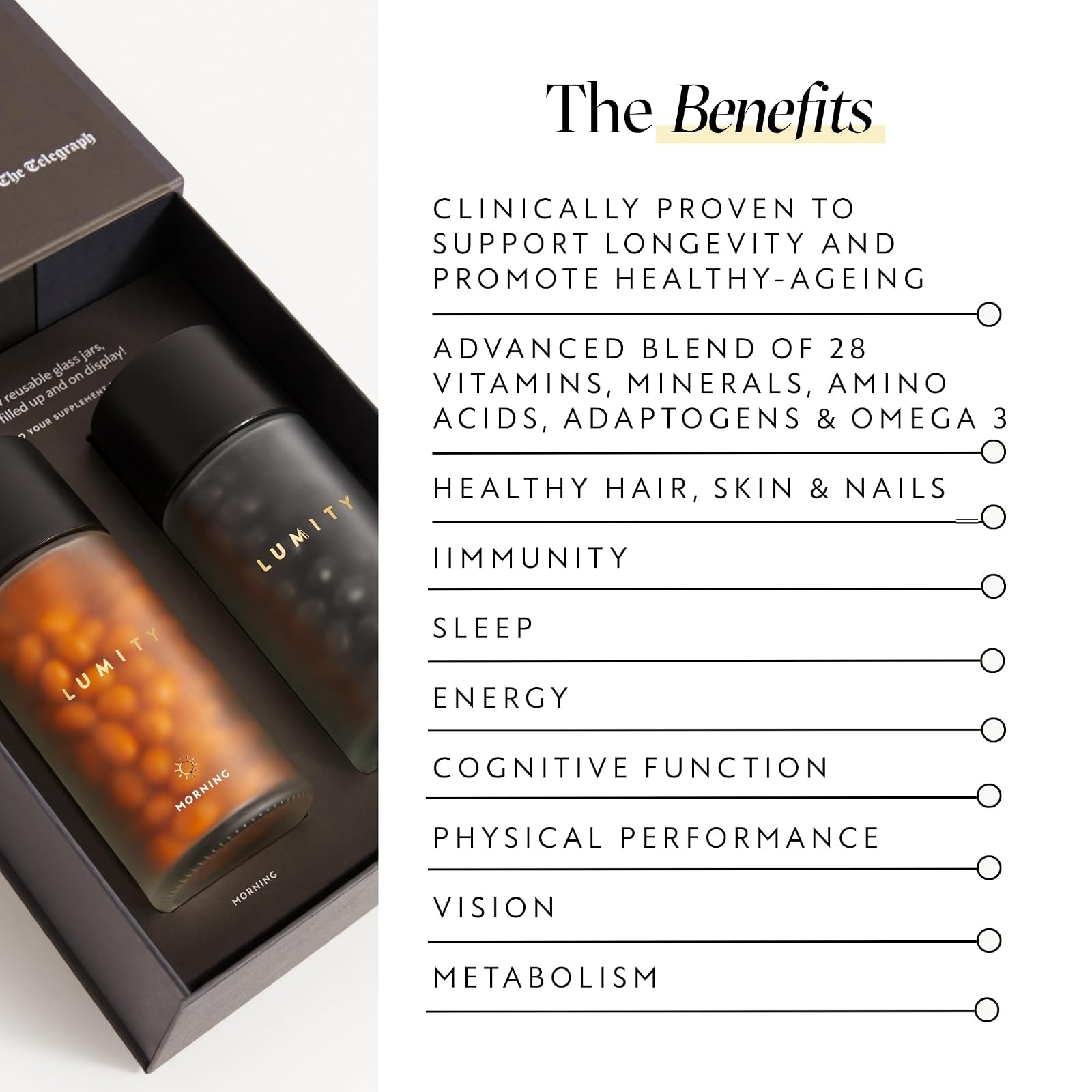 LUMITY vitamins for optimal health