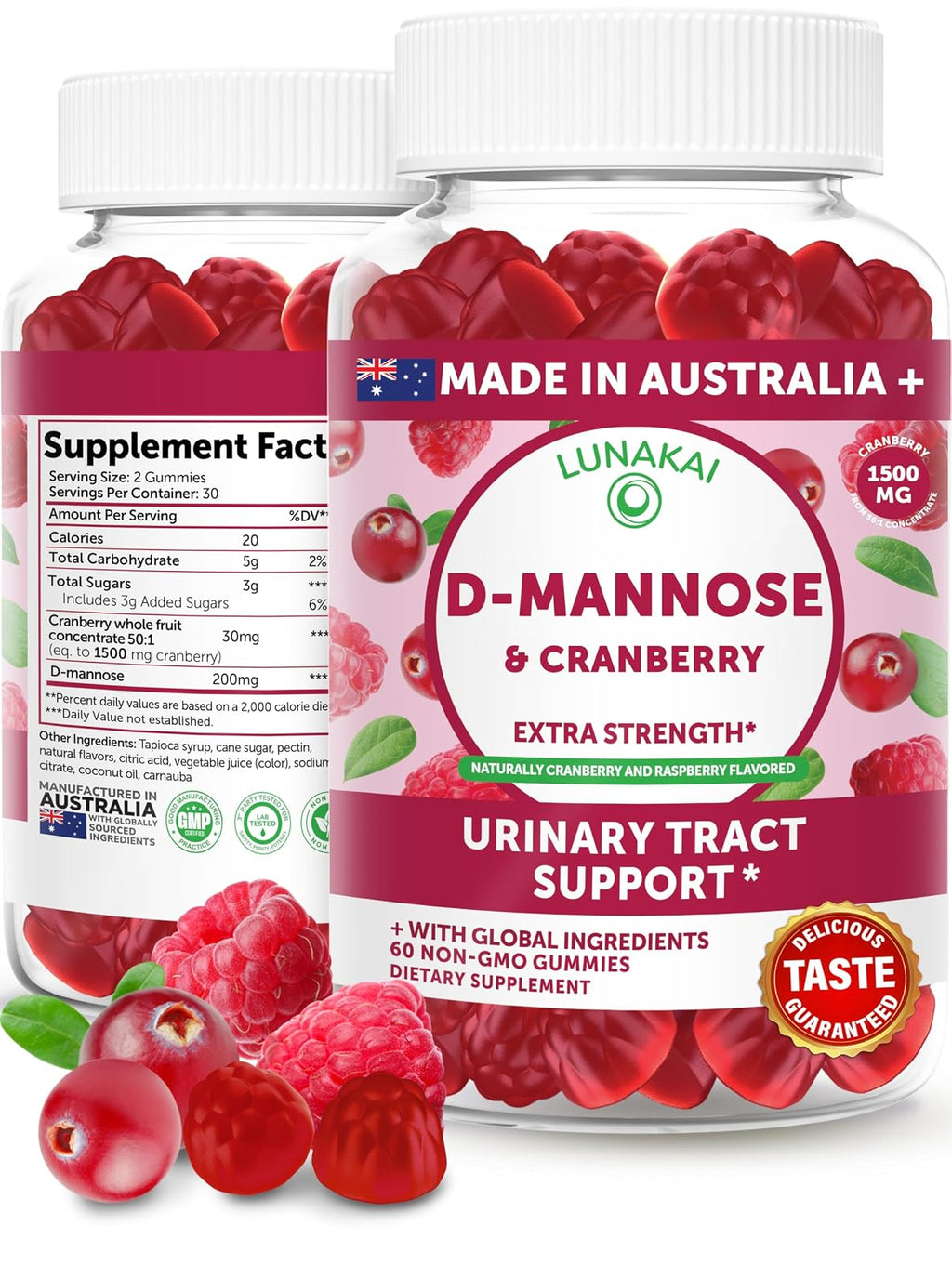 Lunakai cranberry gummies for women