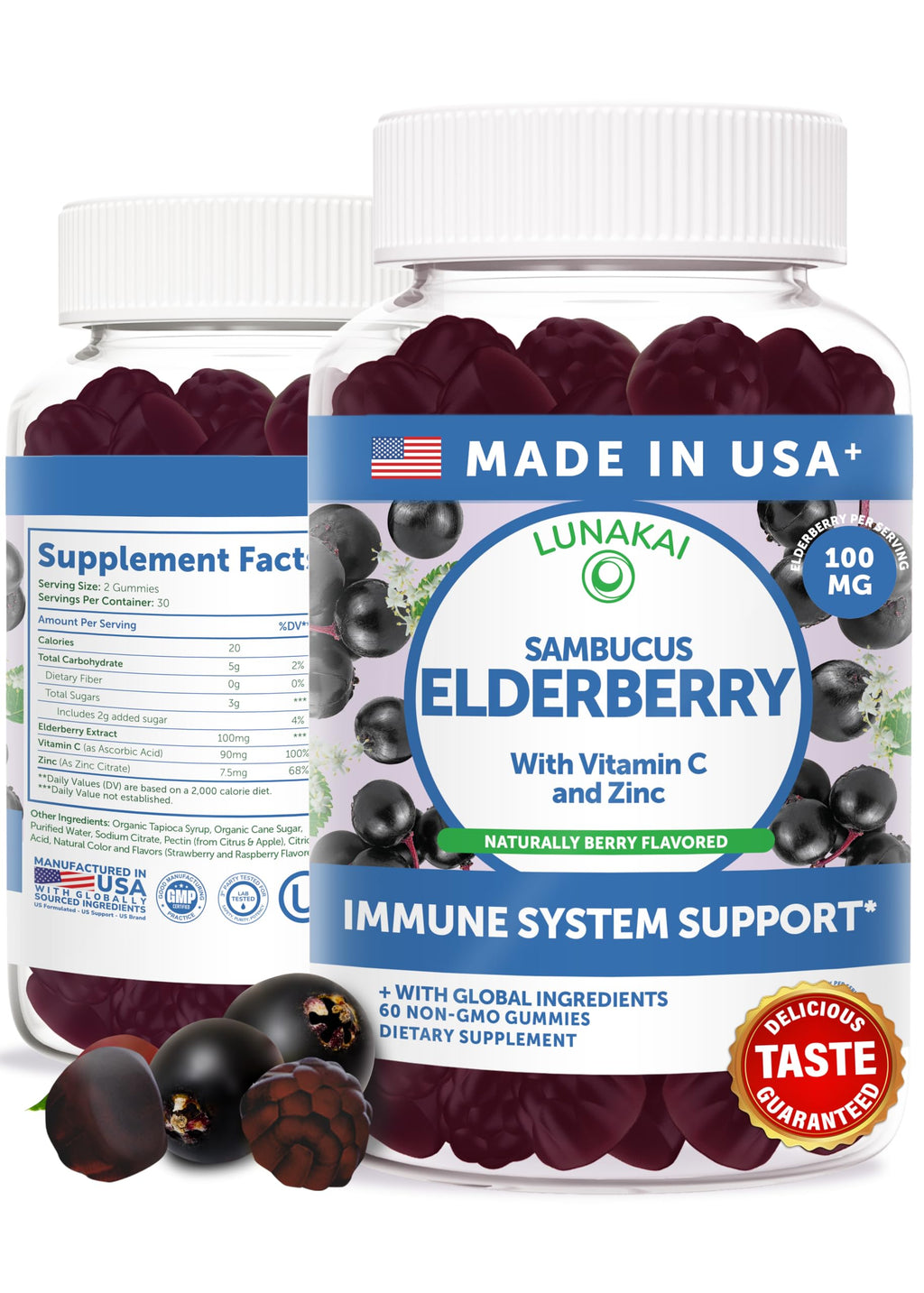 Lunakai elderberry gummies for immunity