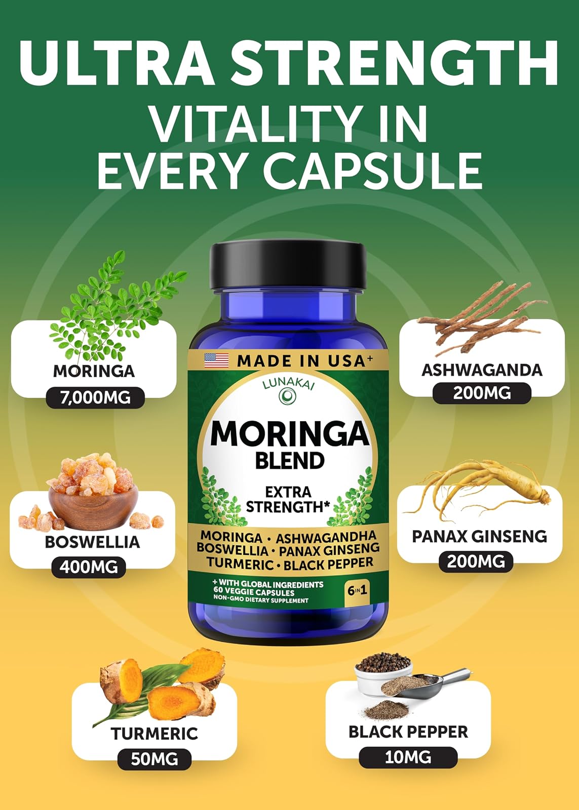 Lunakai herbal moringa capsules