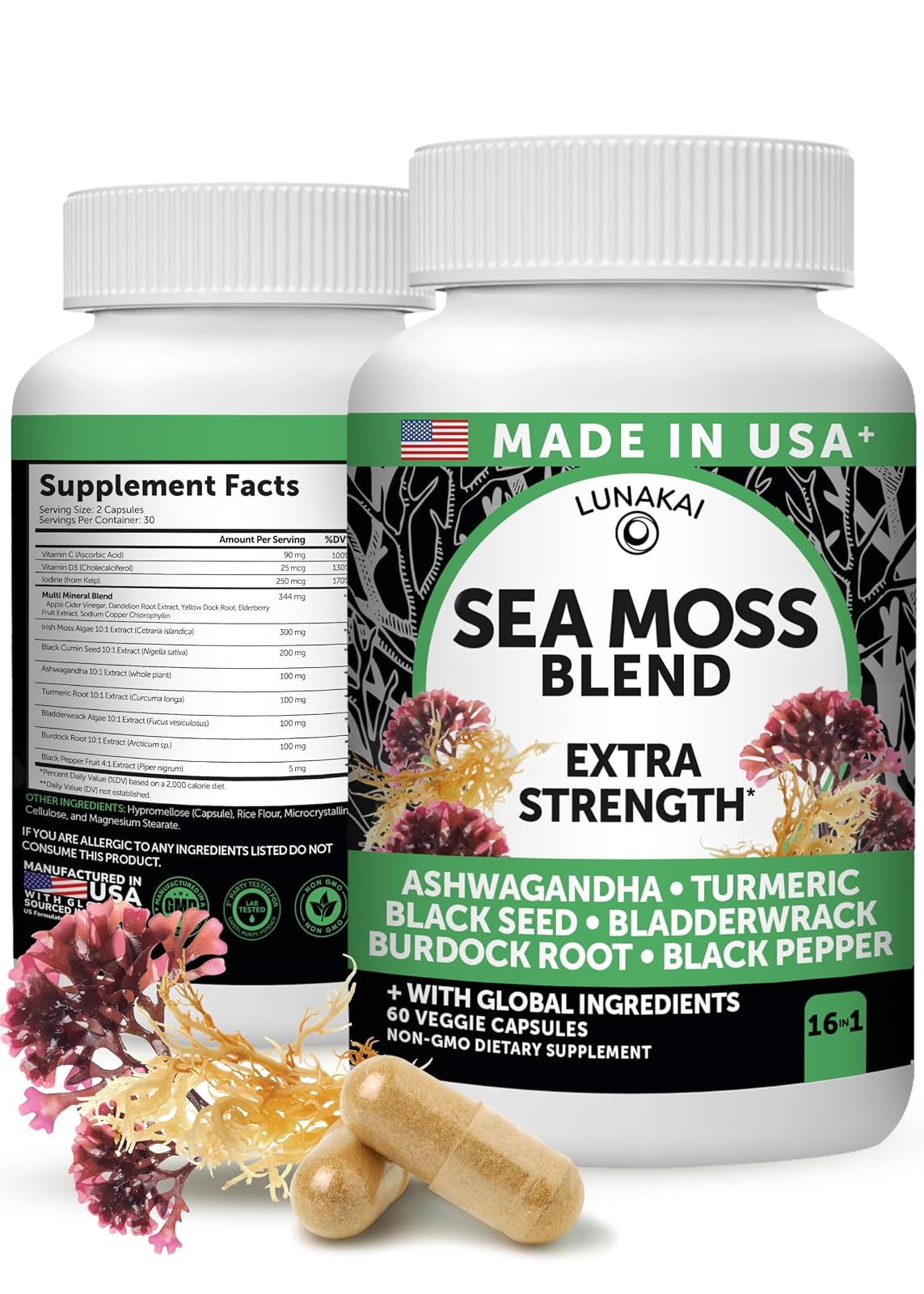 Lunakai Irish sea moss capsules benefits