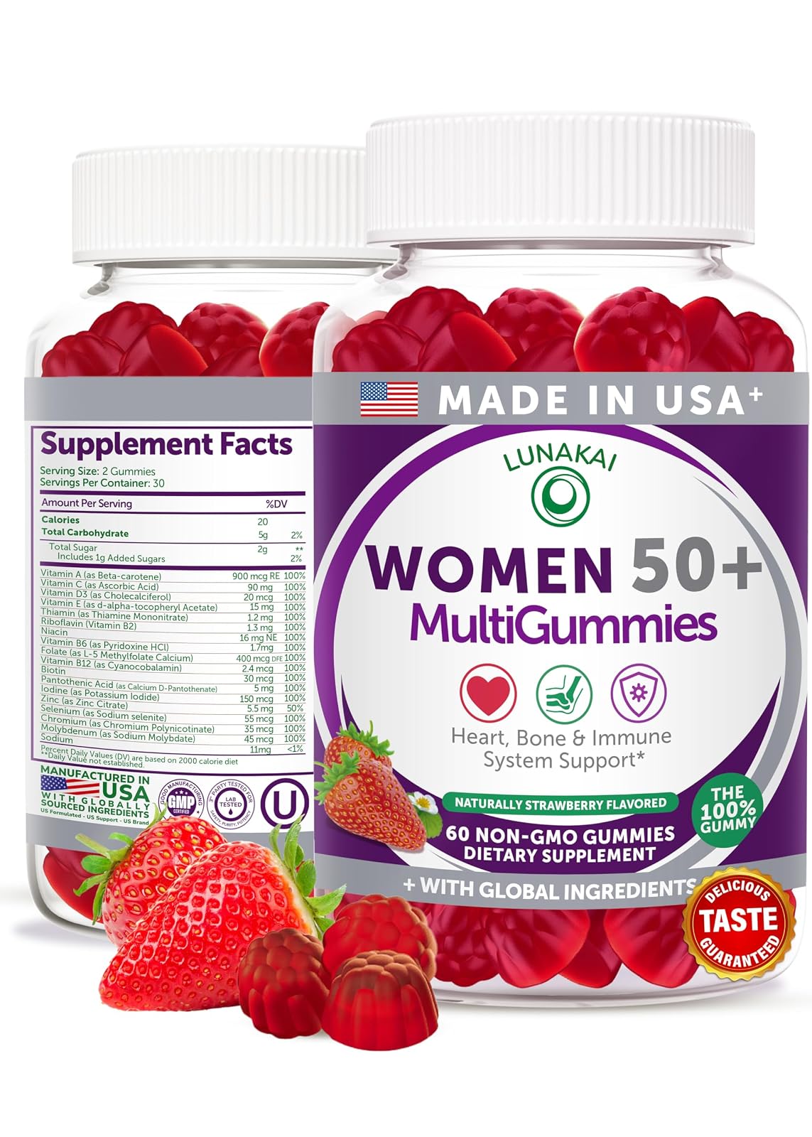 Lunakai multivitamins for women 50 plus