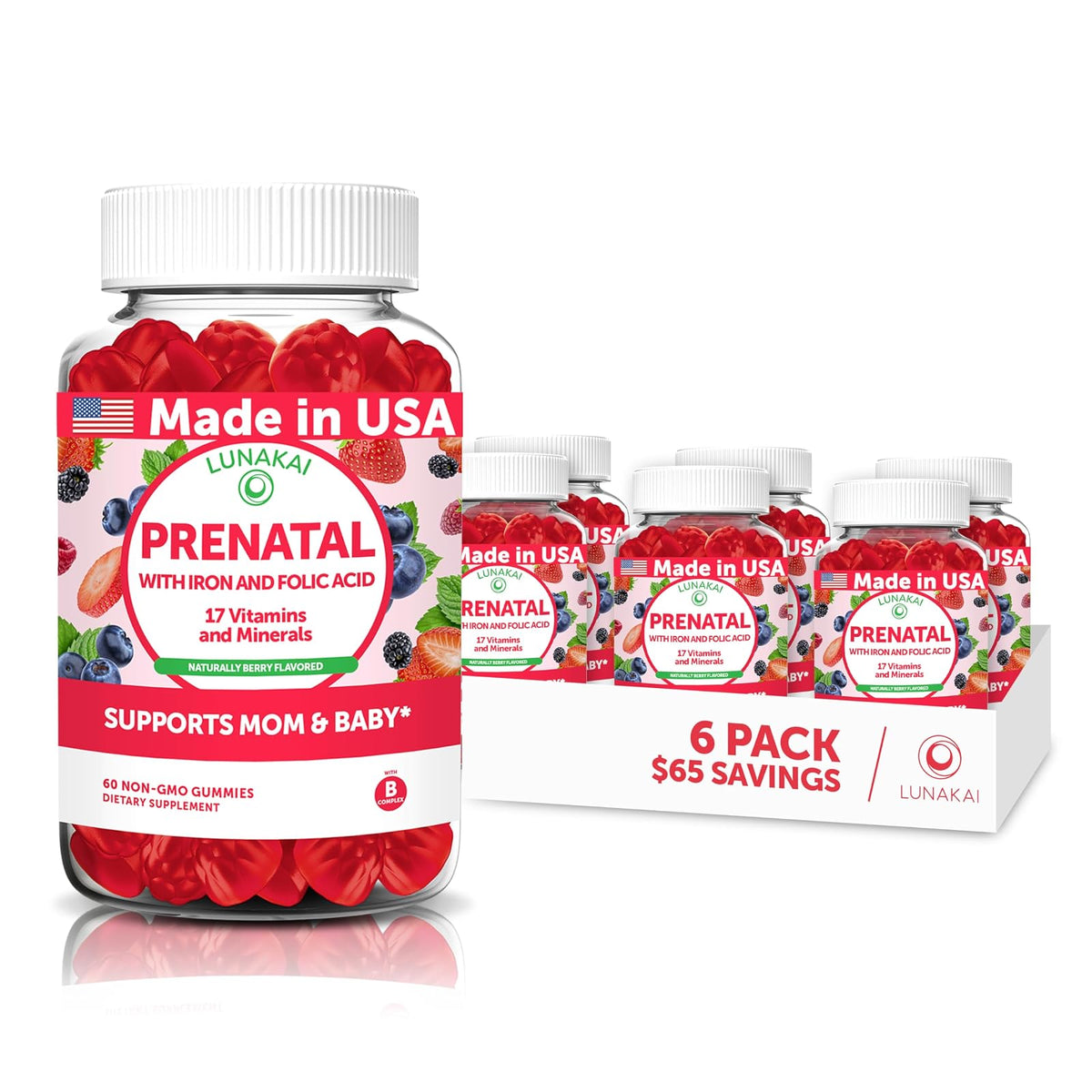 Lunakai prenatal vitamins with iron