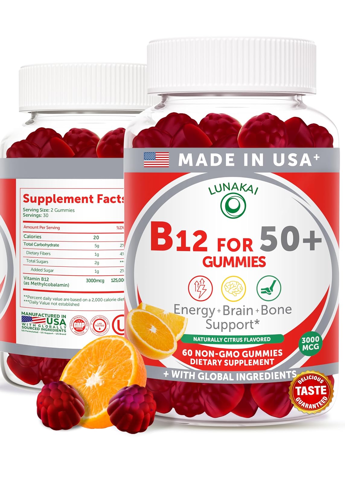Lunakai vitamin B12 gummies for energy