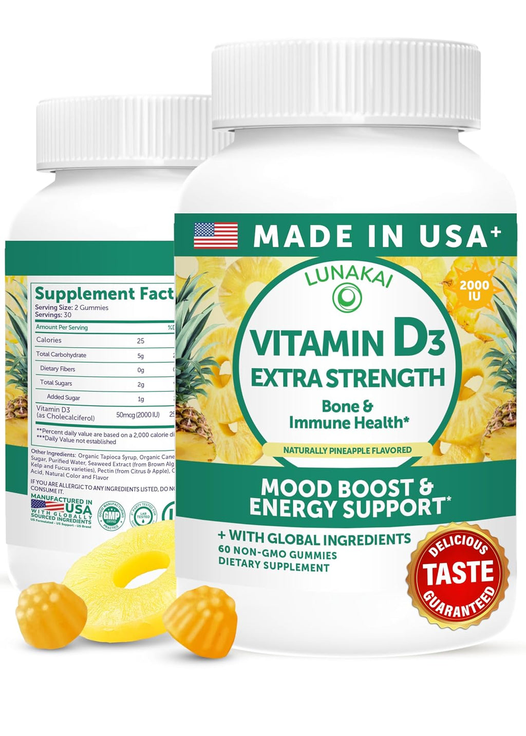 Lunakai vitamin D3 gummies for immunity