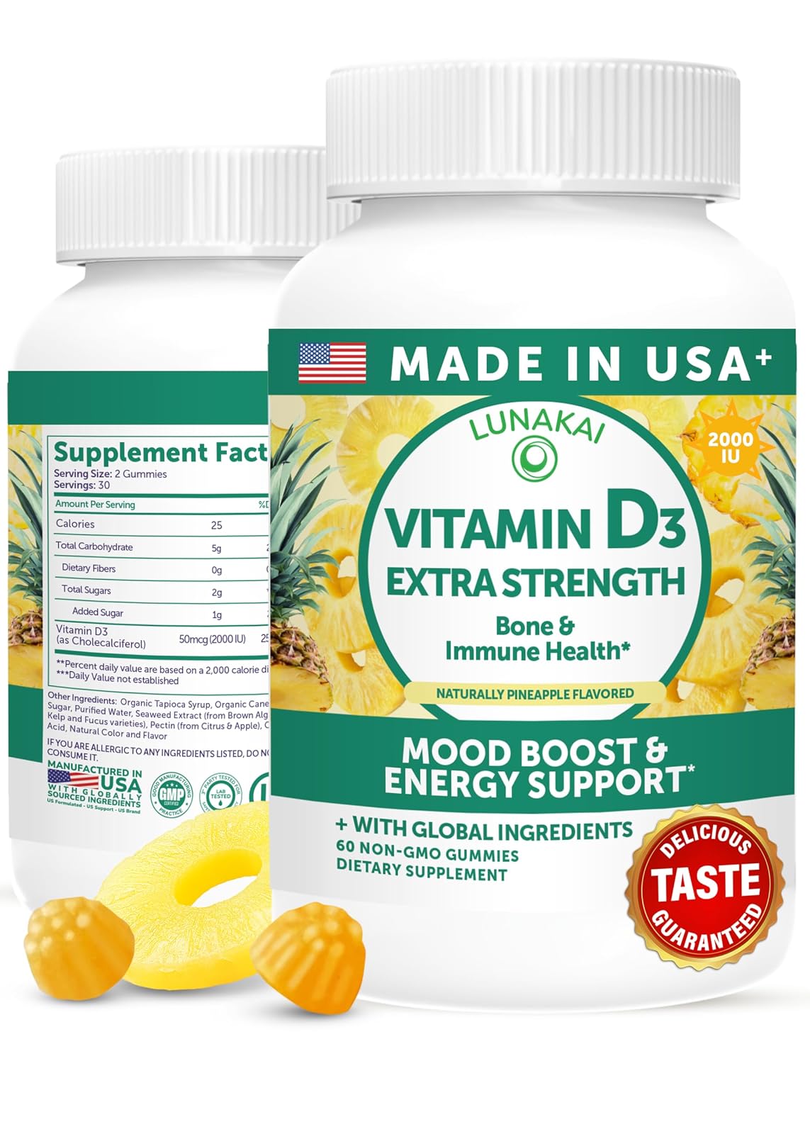 Lunakai vitamin D3 gummies for immunity