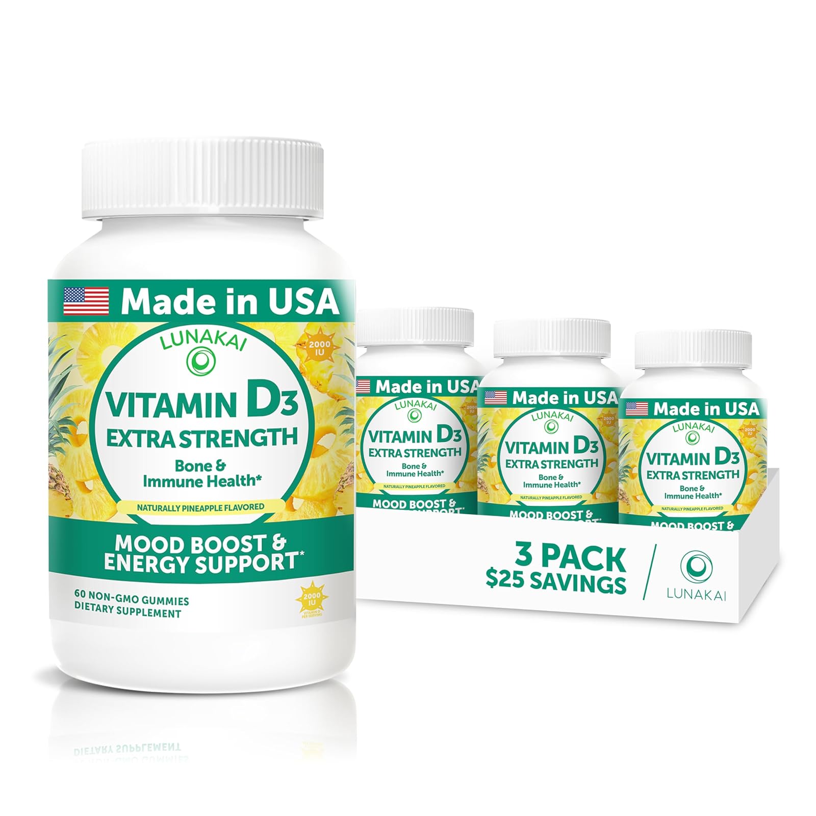 Lunakai Vitamin D3 gummies for immunity