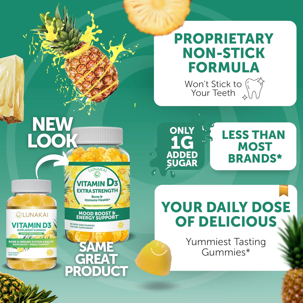 Lunakai vitamin D3 gummies with K2