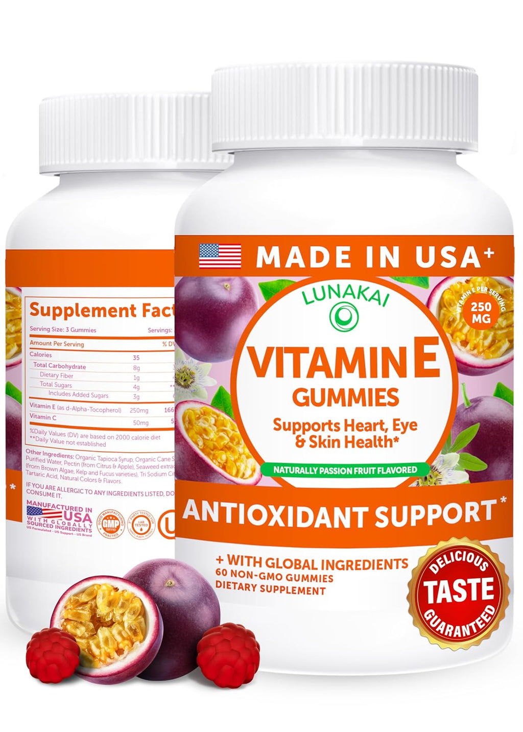 Lunakai vitamin E gummies for skin