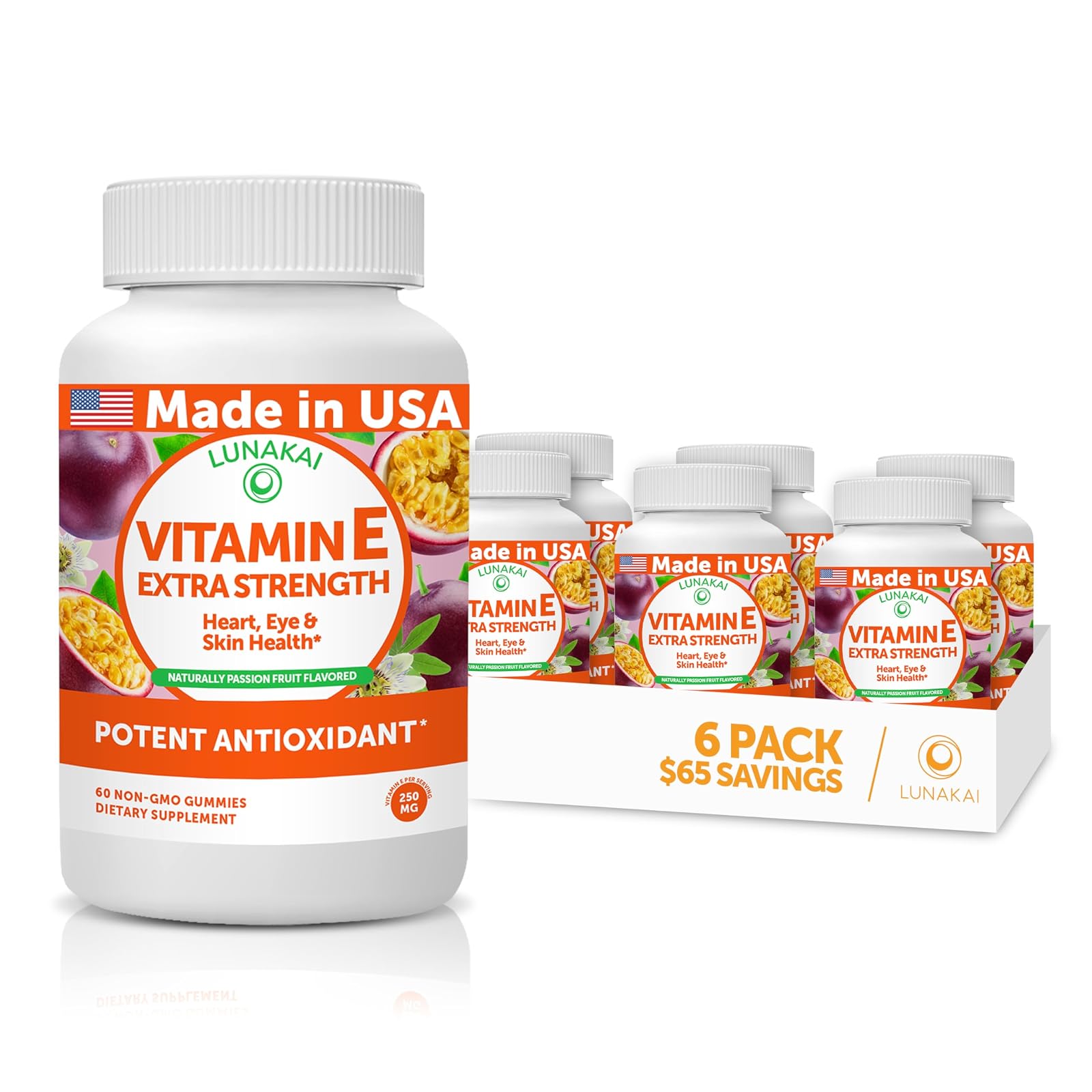 Lunakai vitamin E gummies for skin