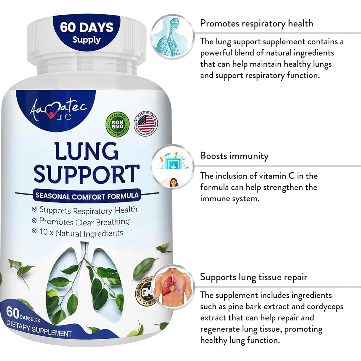 lung health support with herbal ingredients