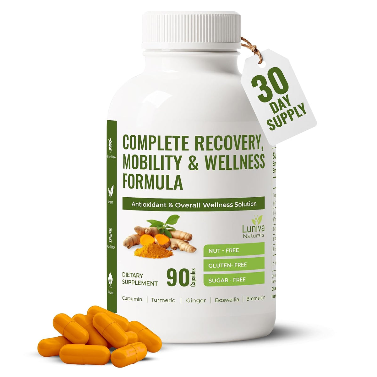 Luniva Turmeric Curcumin capsules