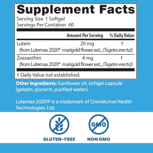 Lutein 20 mg for vision support