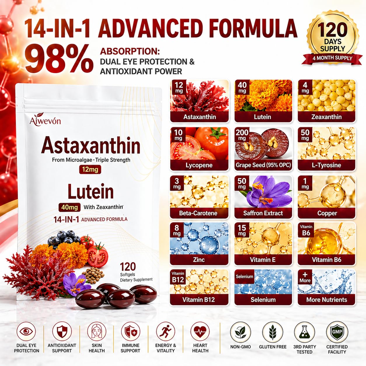 Lutein 40 mg eye support