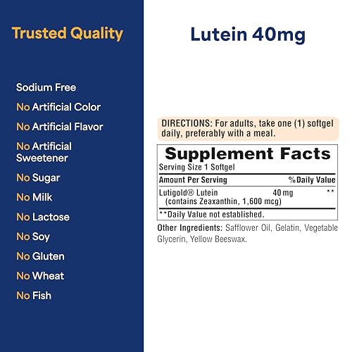 Lutein 40 mg for daily eye wellness