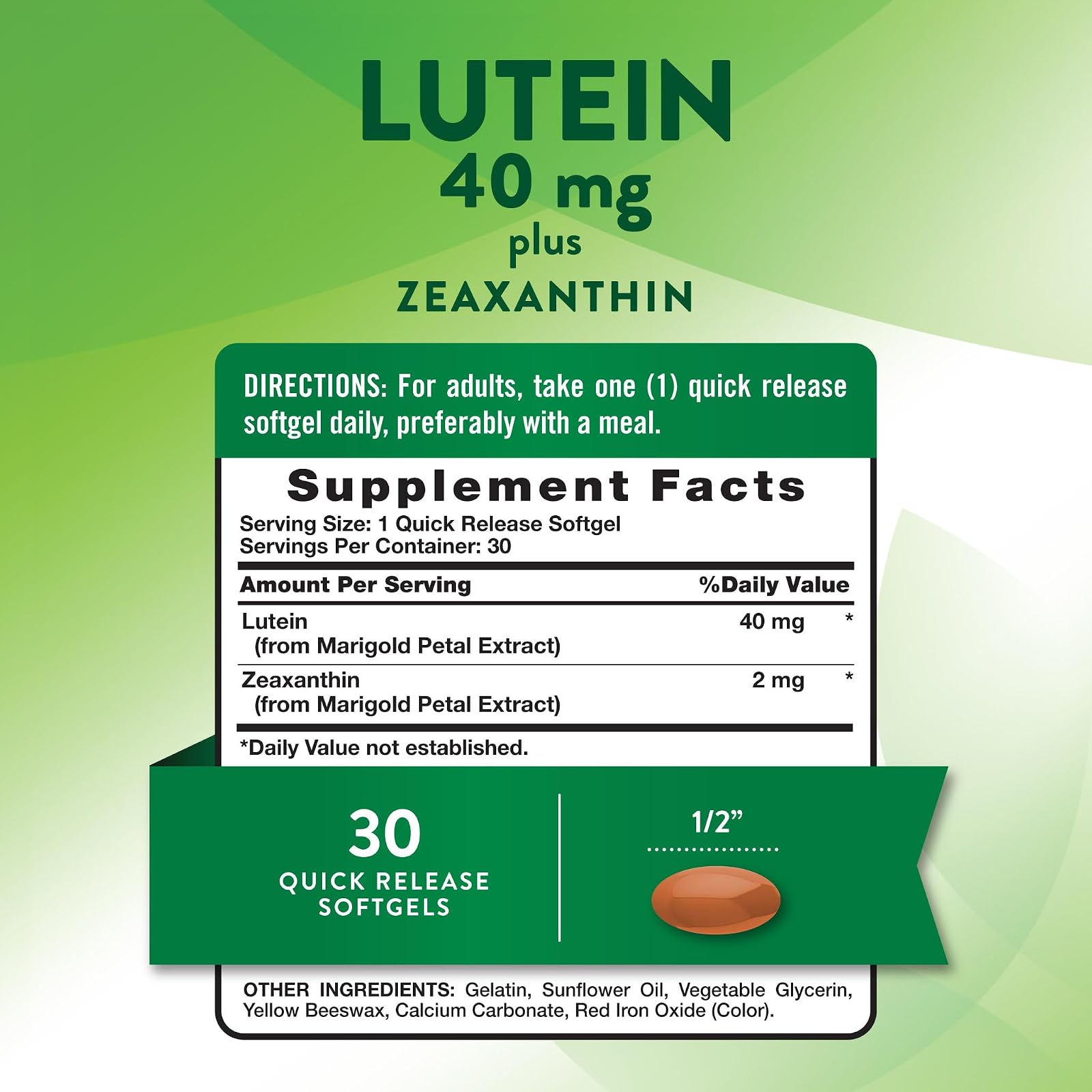 Lutein and Zeaxanthin 40 mg benefits