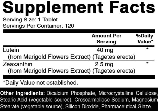 Lutein and zeaxanthin antioxidant support