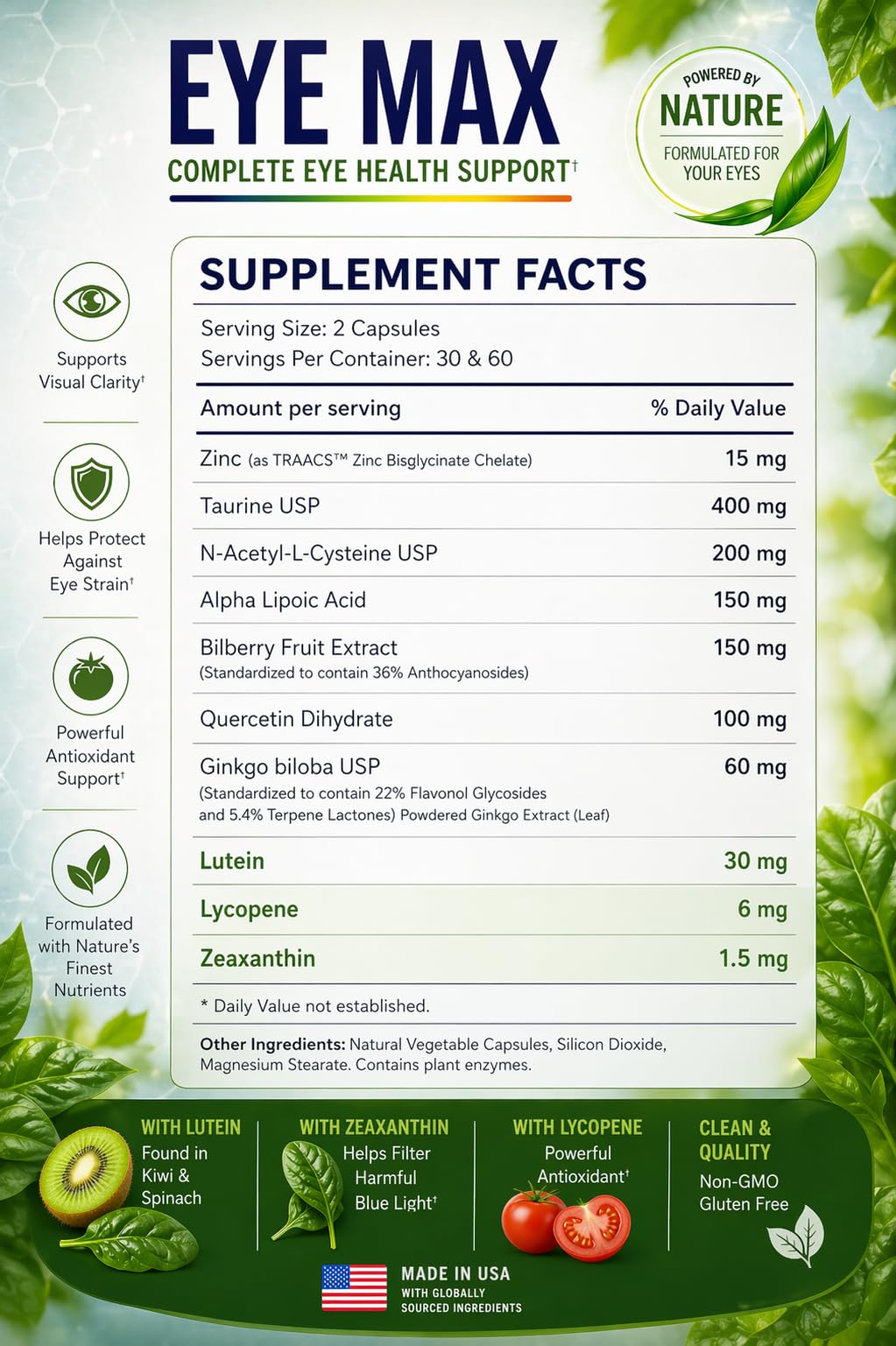 Lutein and zeaxanthin benefits