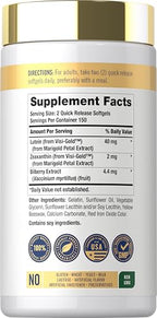 Lutein and zeaxanthin capsules