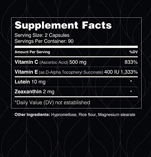 Lutein and zeaxanthin eye health capsules