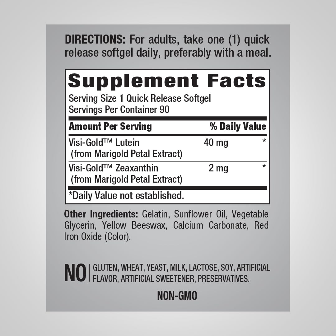 Lutein and zeaxanthin vitamin A supplement