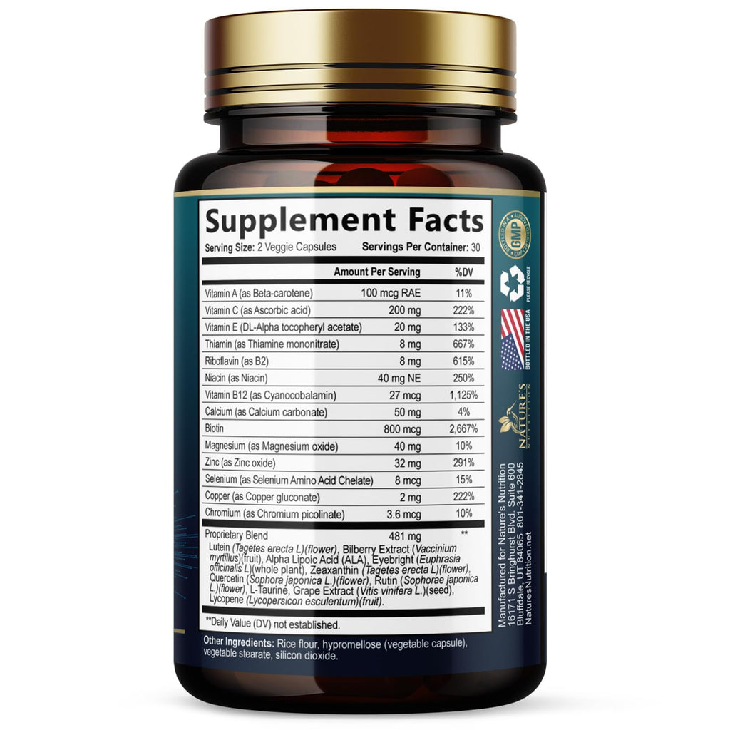 Lutein capsules for enhanced visual performance