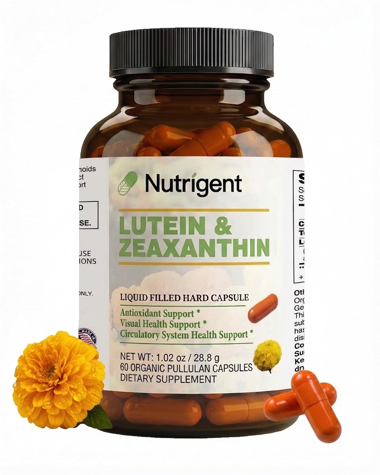 Lutein capsules for eye health