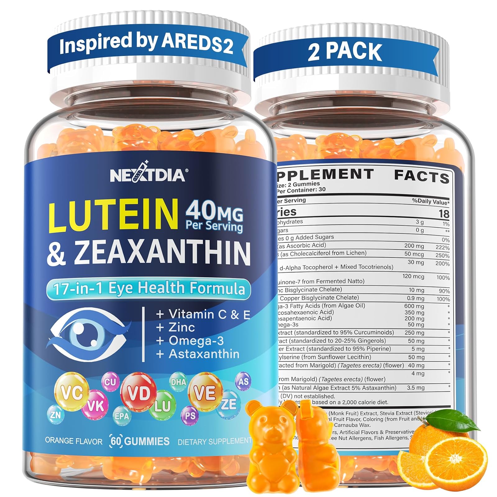 Lutein gummies for eye health