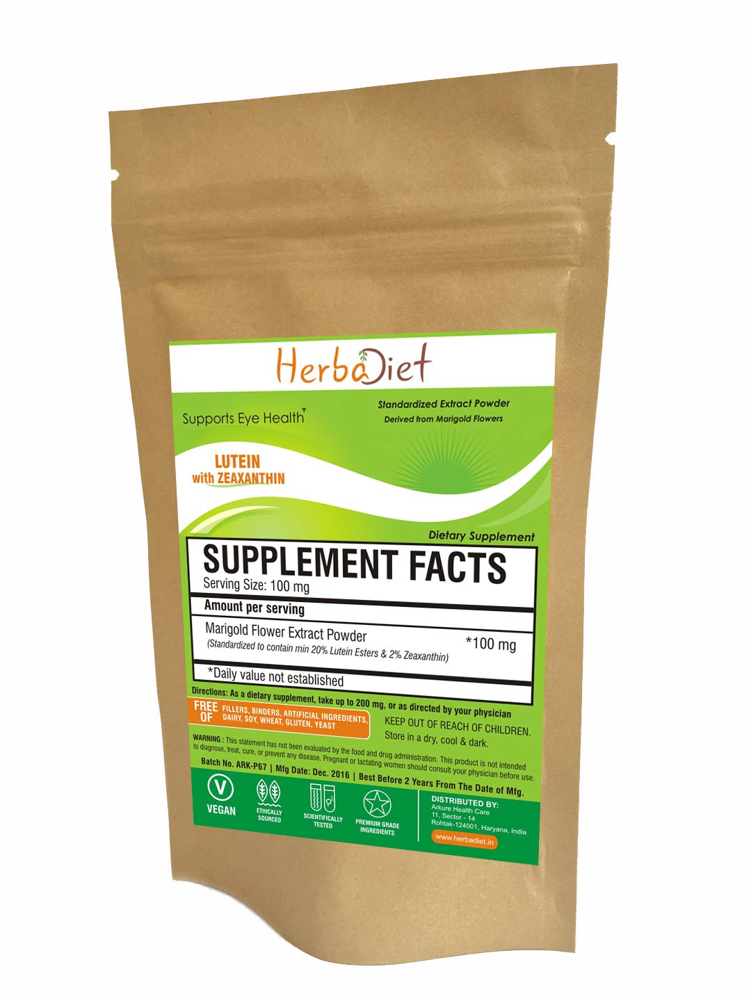 Lutein powder with zeaxanthin benefits