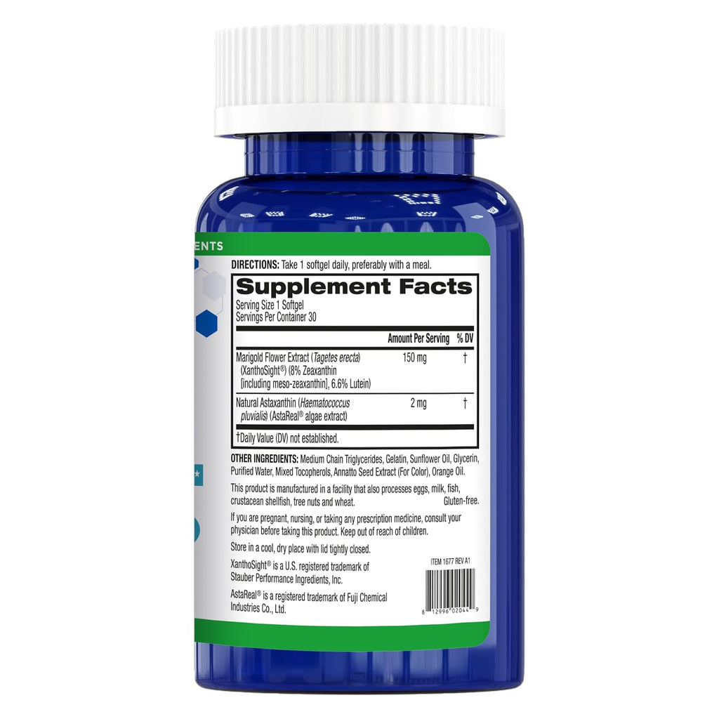 Lutein-rich softgels for enhanced eyesight