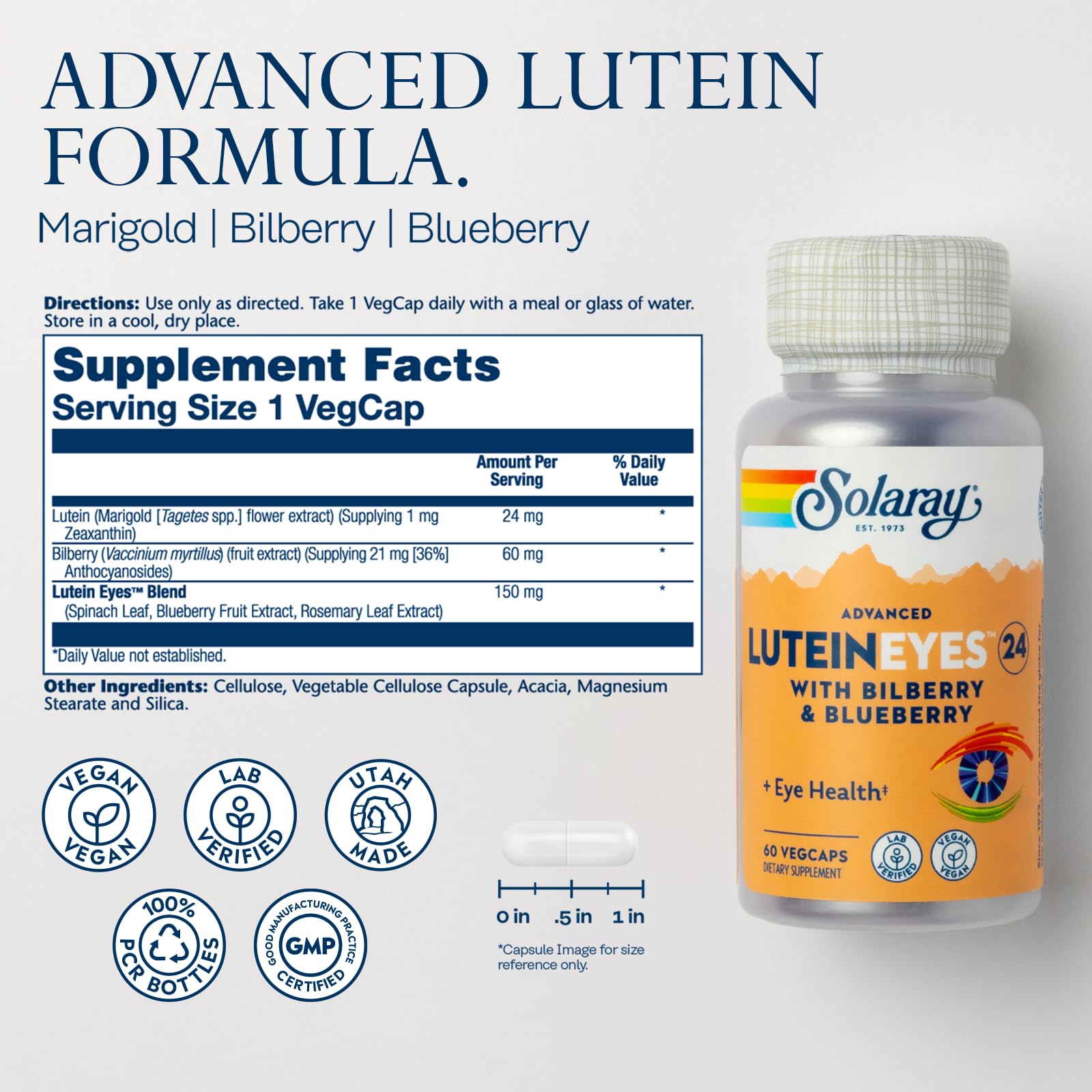 Lutein with Zeaxanthin for eye health