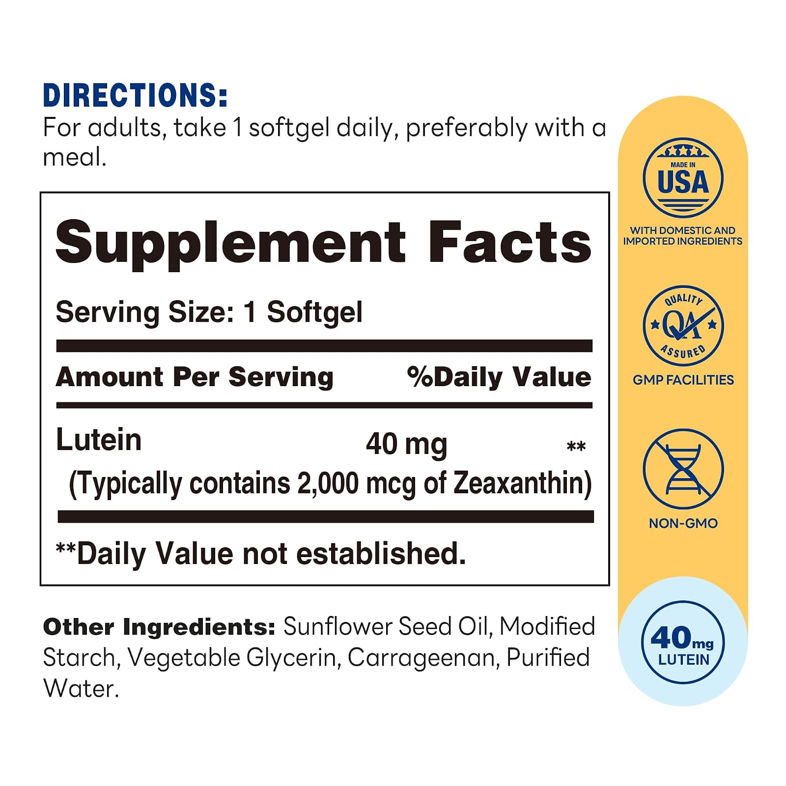 Lutein with Zeaxanthin softgels benefits