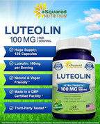 Luteolin 100 mg capsules for wellness
