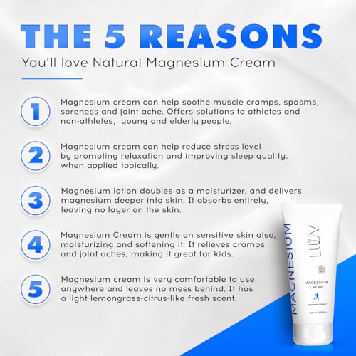 LUUV magnesium cream for cramps