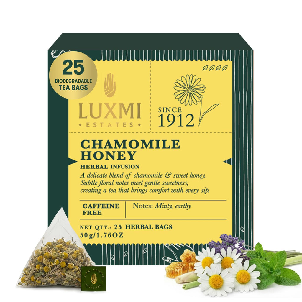 Luxmi Estates chamomile honey tea bags