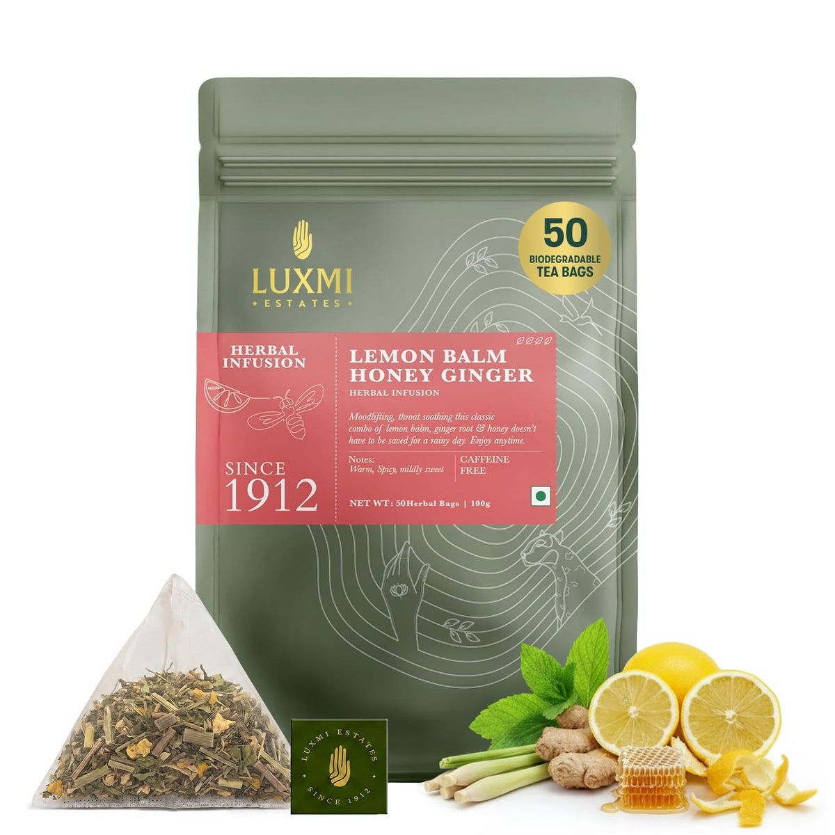Luxmi Estates herbal tea pyramid bags