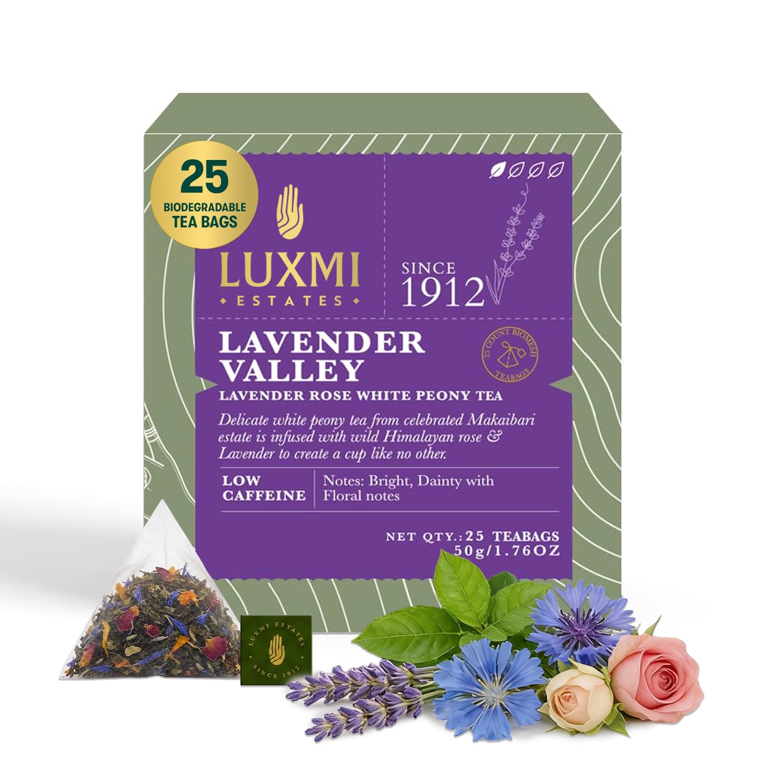 Luxmi Estates lavender tea bags