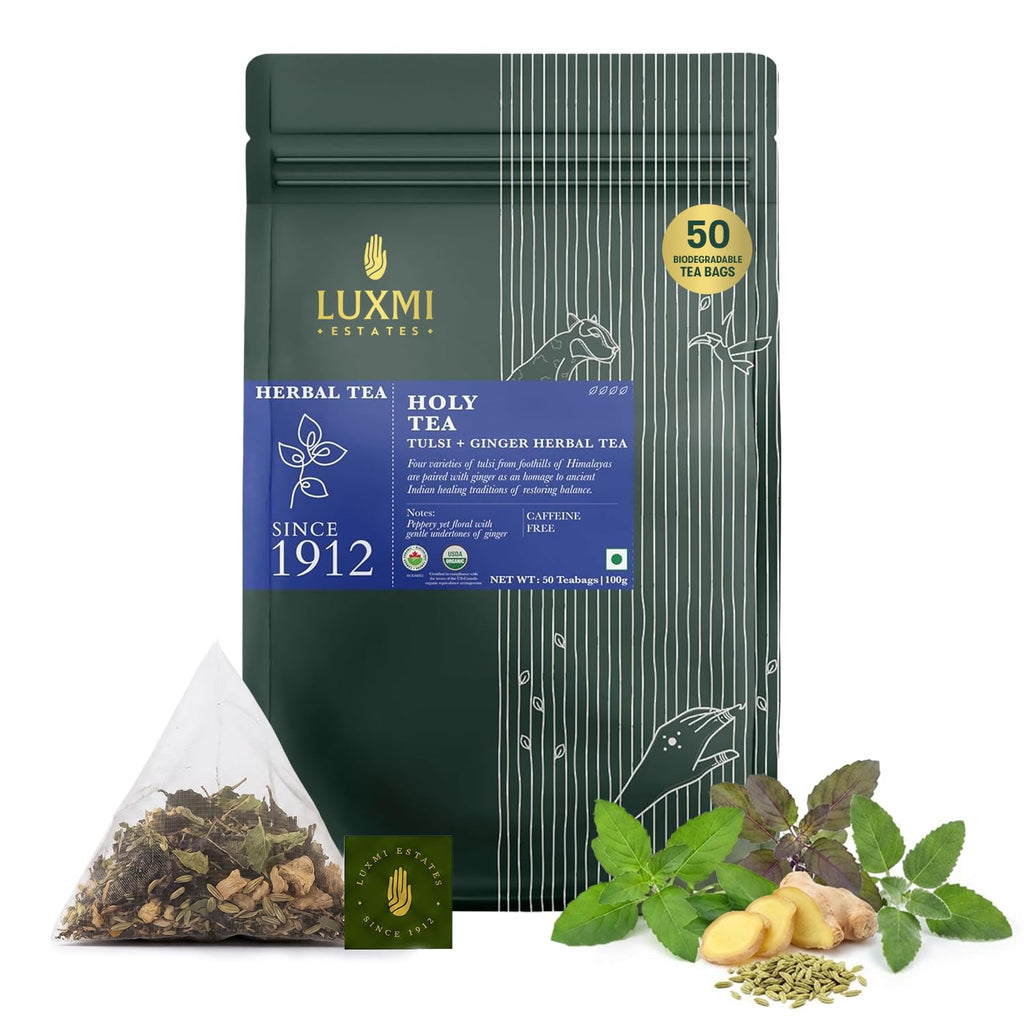 Luxmi Estates organic basil tulsi tea bags
