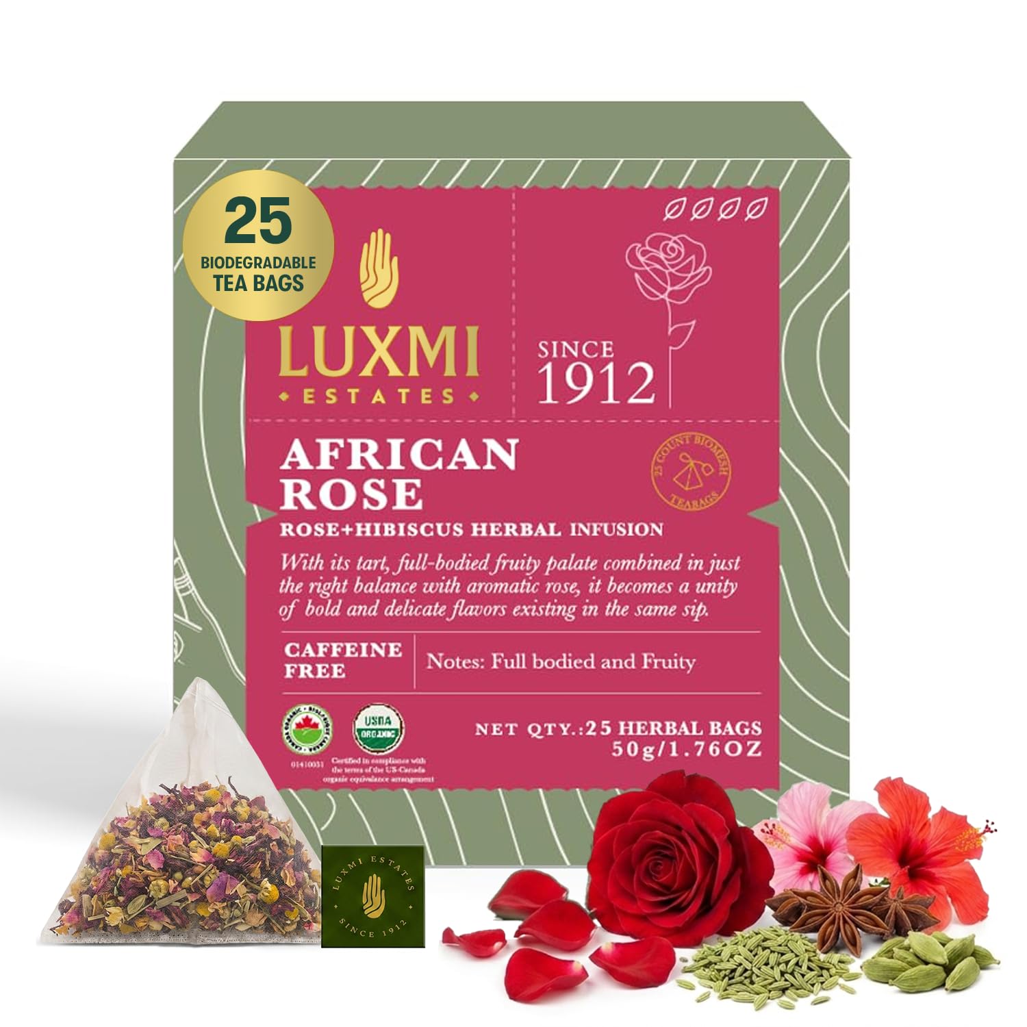 Luxmi Estates organic hibiscus rose tea