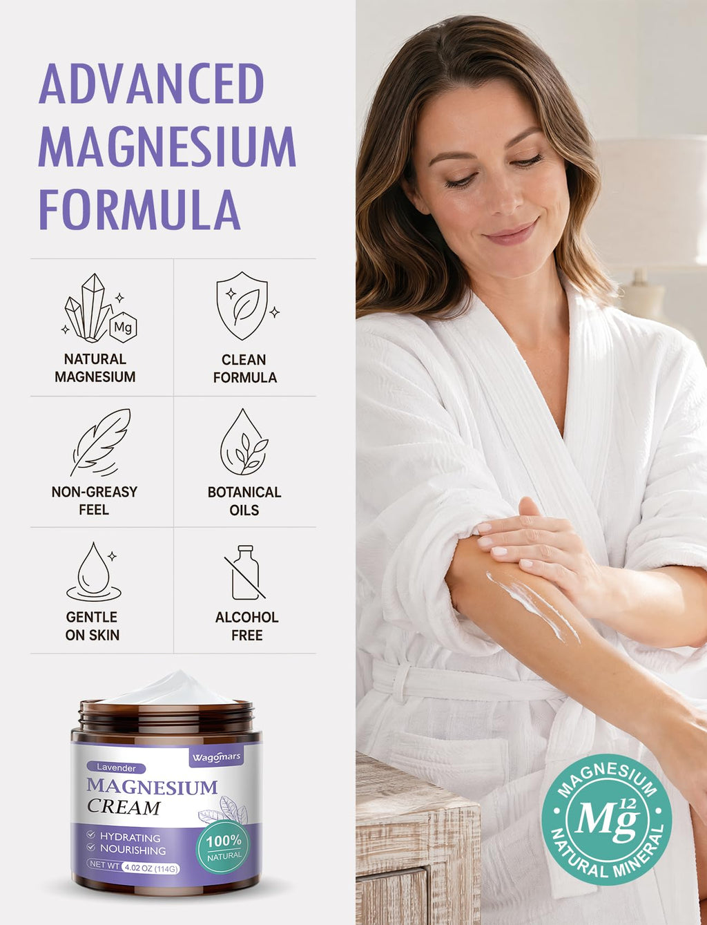 luxurious magnesium cream with natural ingredients