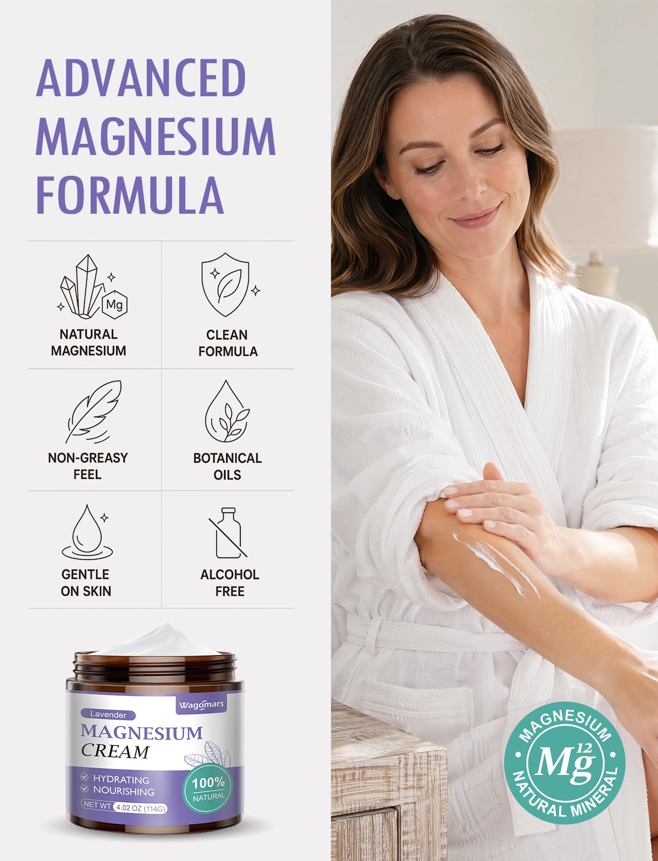 luxurious magnesium cream with natural ingredients