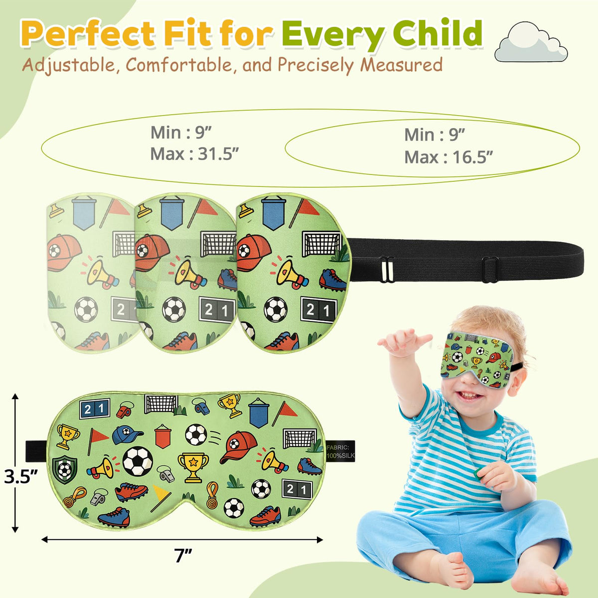 luxurious silk eye cover for kids