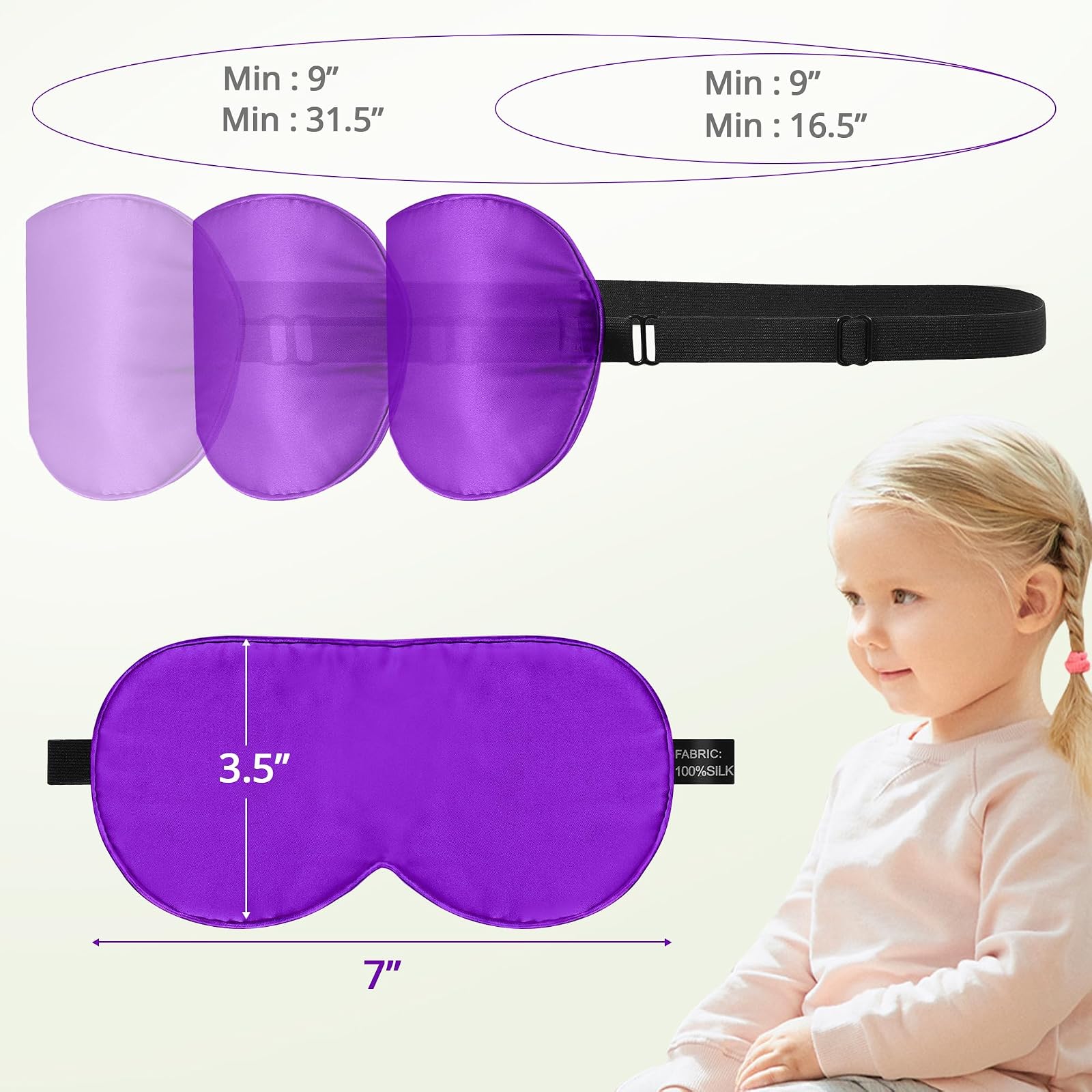 luxurious silk sleep mask for children