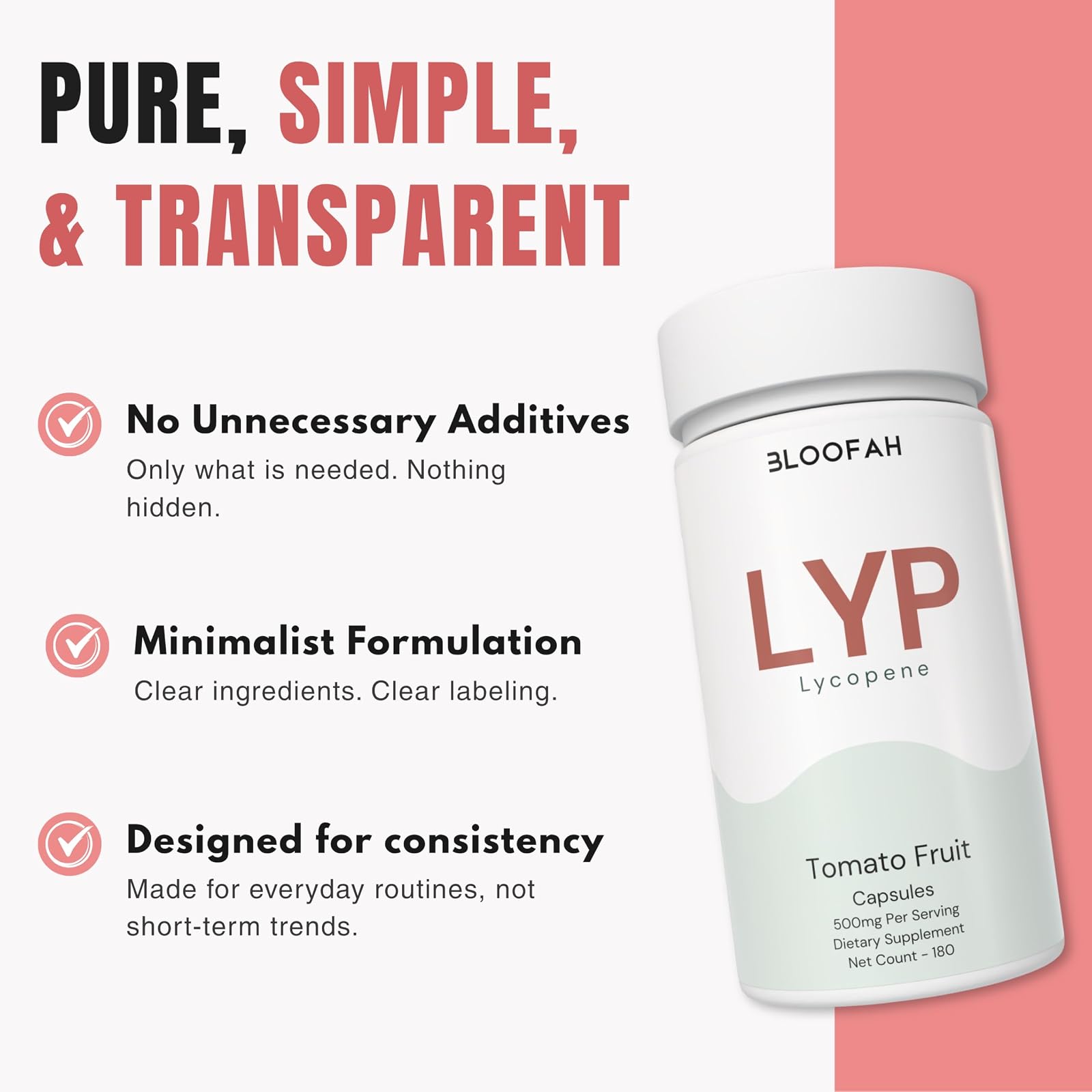 Lycopene capsules for overall vitality